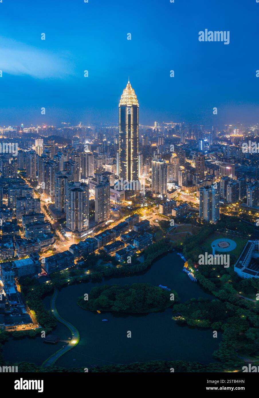 Night view of Wenzhou City, Zhejiang Province, China Stock Photo - Alamy