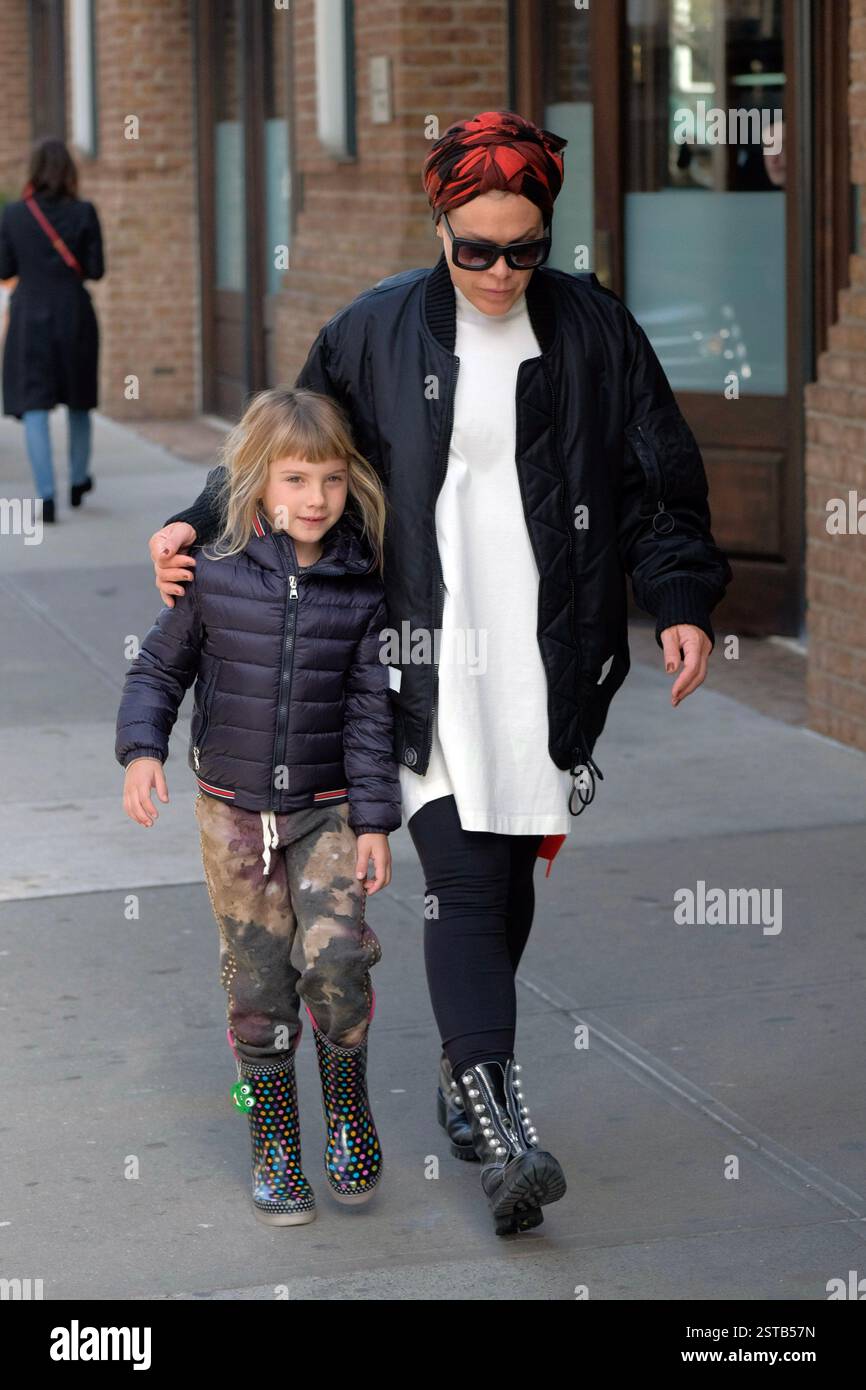 Singer Pink walks in Tribeca with her daughter Willow Sage Hart on ...
