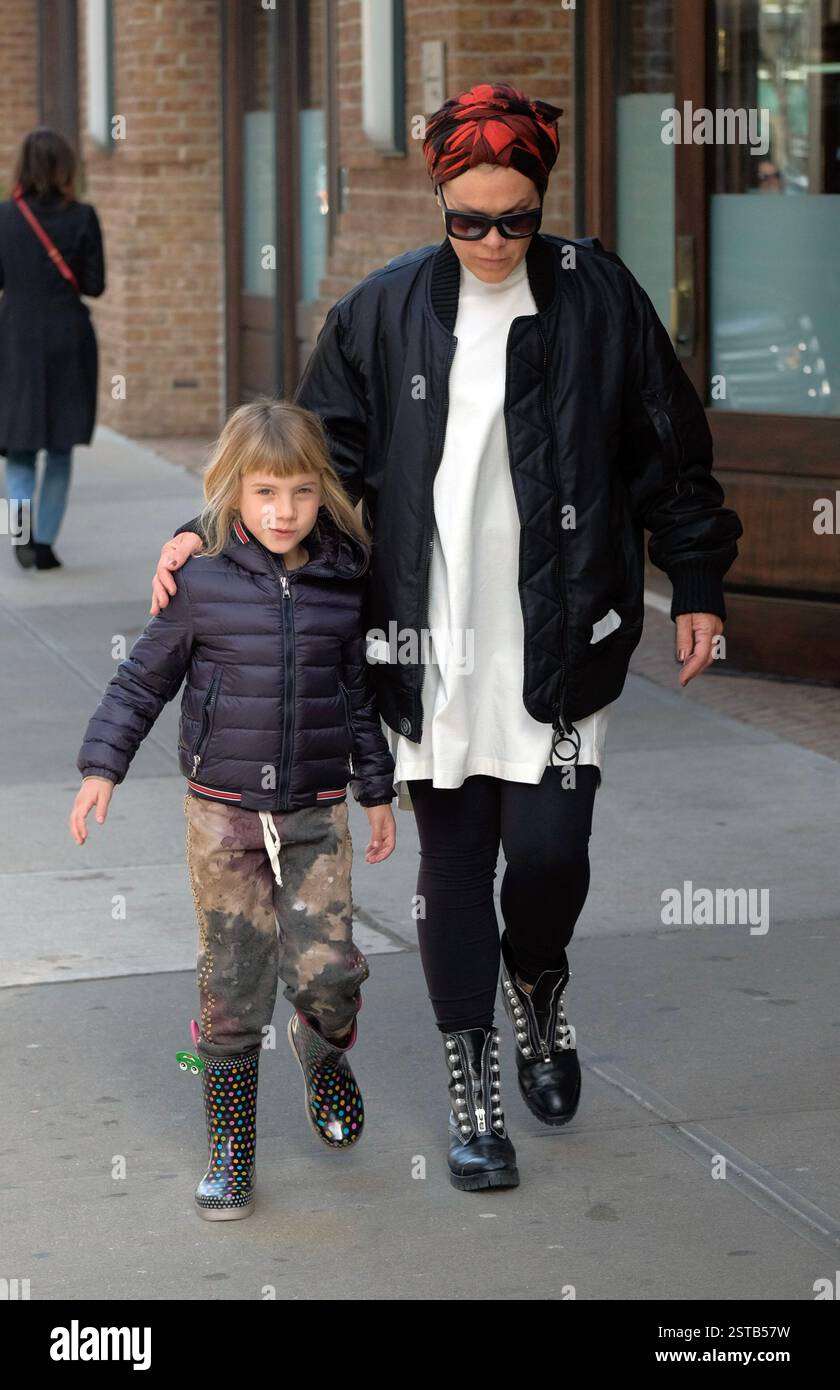 Singer Pink walks in Tribeca with her daughter Willow Sage Hart on ...