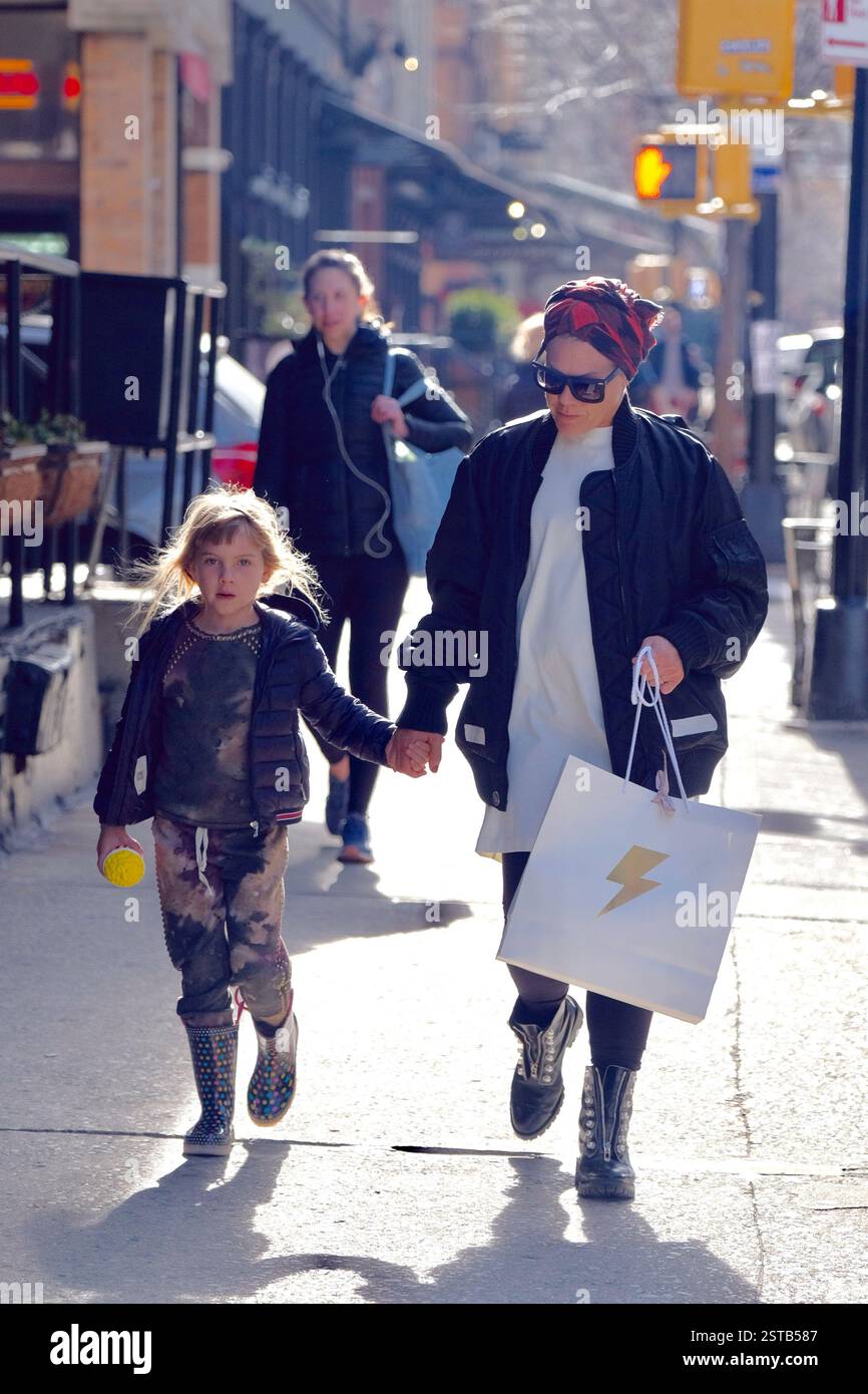 Singer Pink walks in Tribeca with her daughter Willow Sage Hart on ...