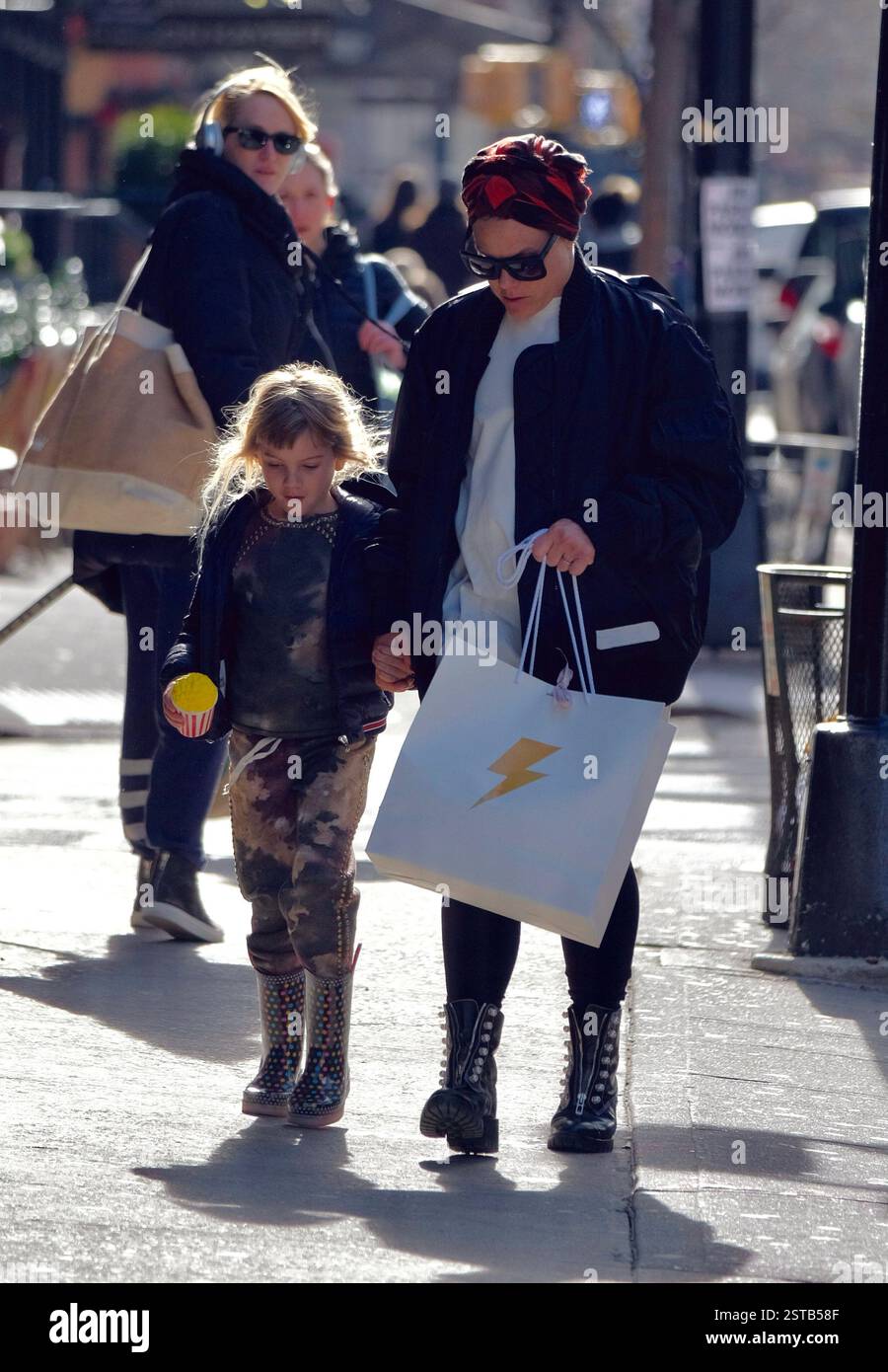 Singer Pink walks in Tribeca with her daughter Willow Sage Hart on ...
