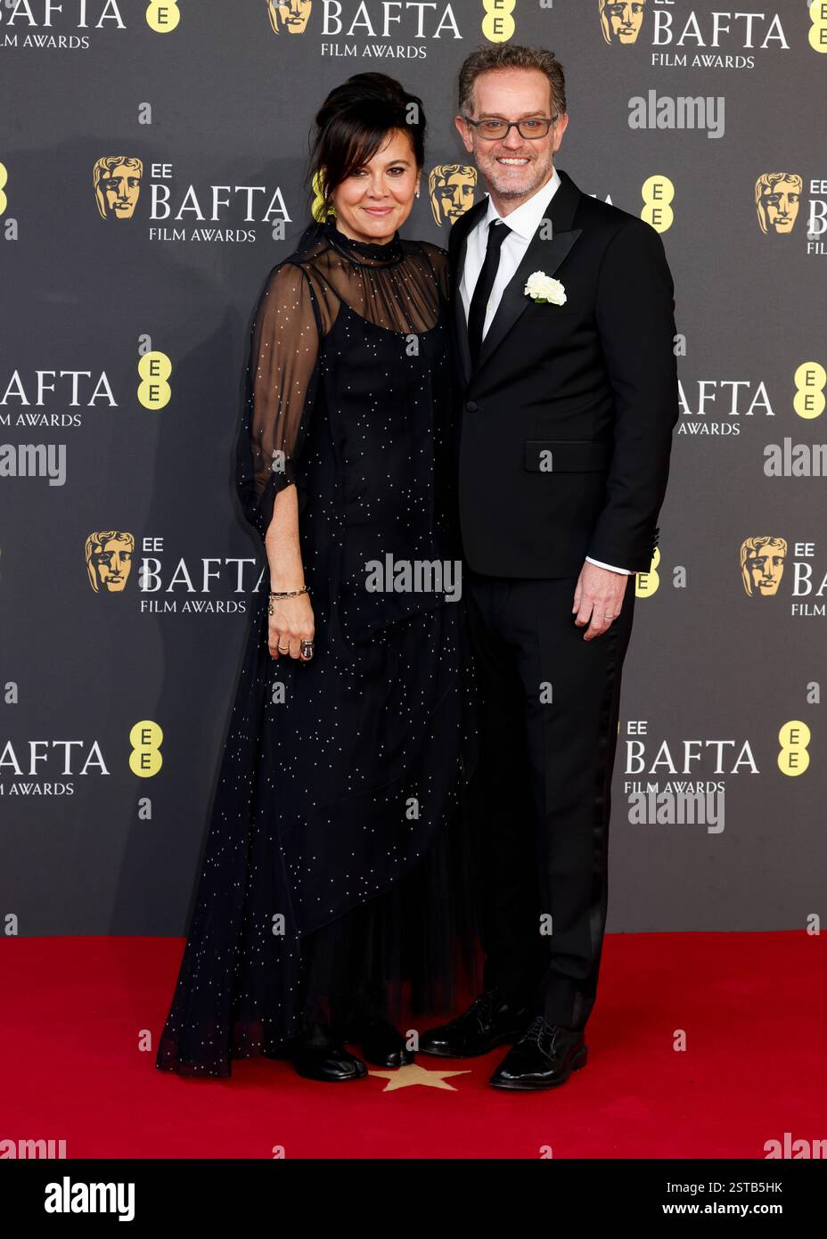 London, UK. 16th Feb, 2025. Jackie Kelman Bisbee and Sam Bisbee attend the BAFTA: British ...
