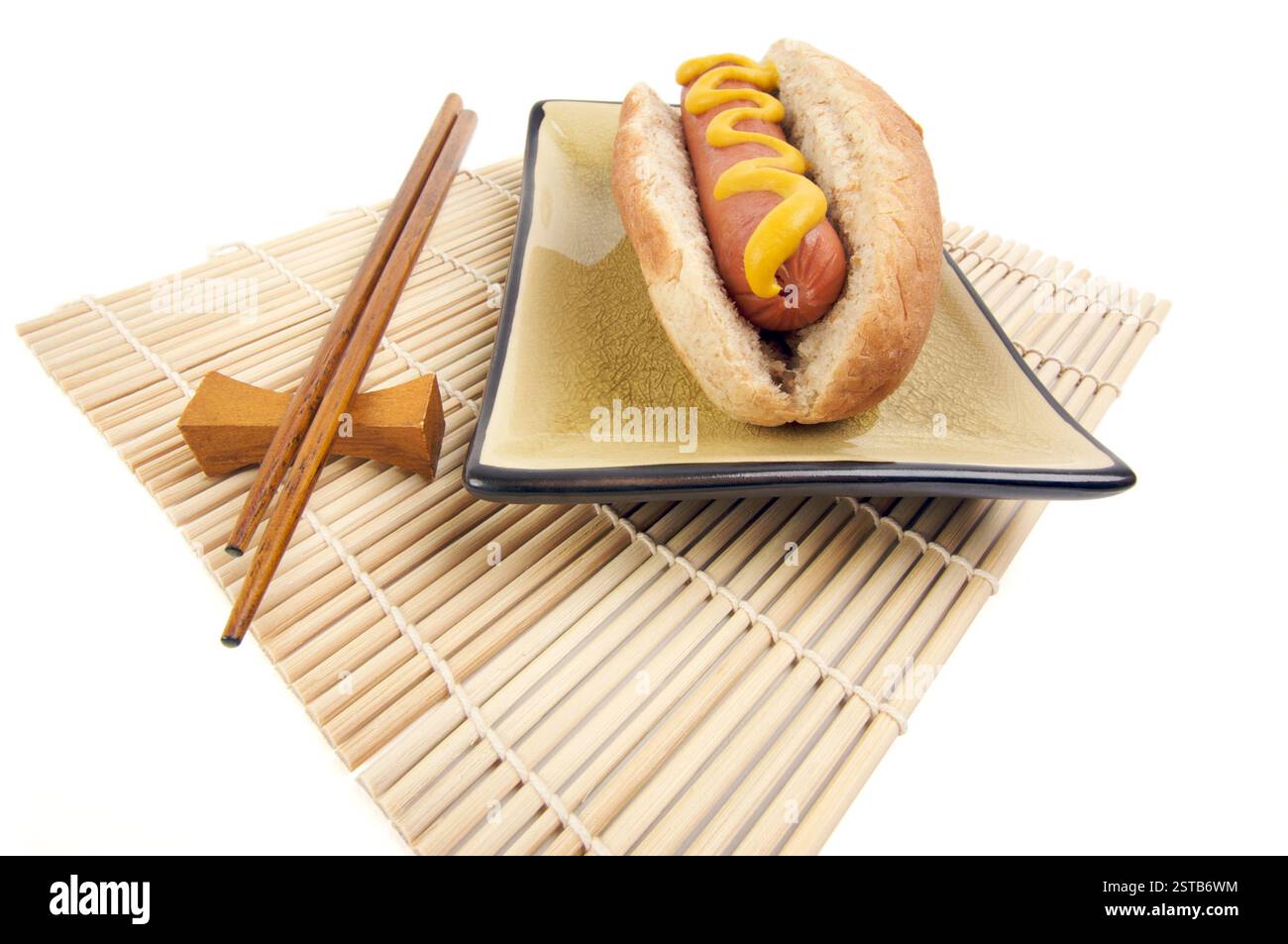 Hot Dog and Chopsticks Stock Photo - Alamy