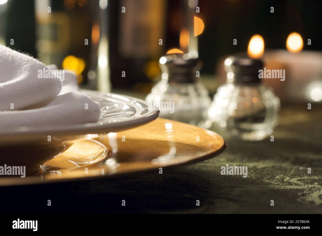 Elegant Dinner Setting Abstract Macro Background Stock Photo - Alamy