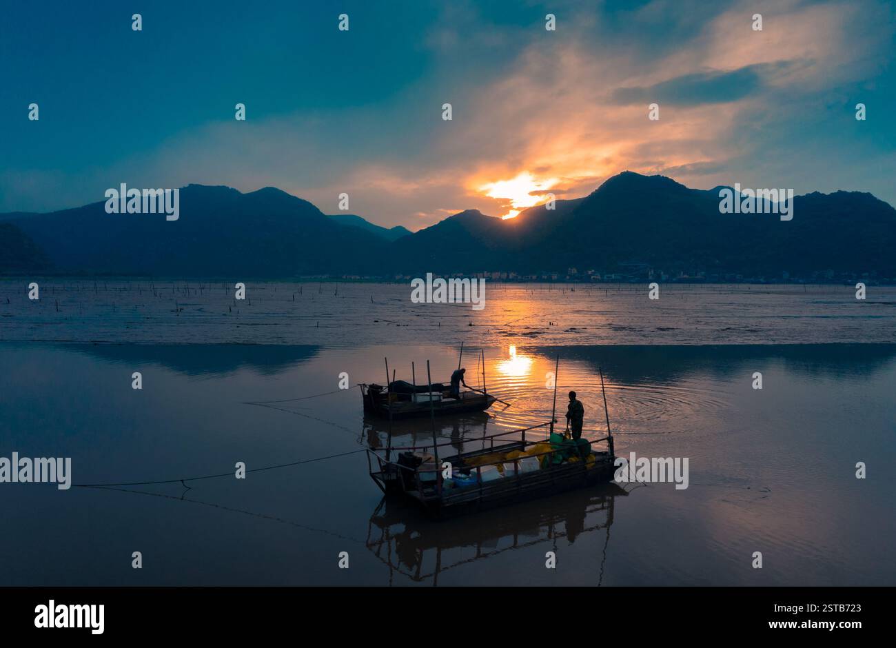 Scenery of Xiapu tidal flats in Ningde City, Fujian Province, China ...