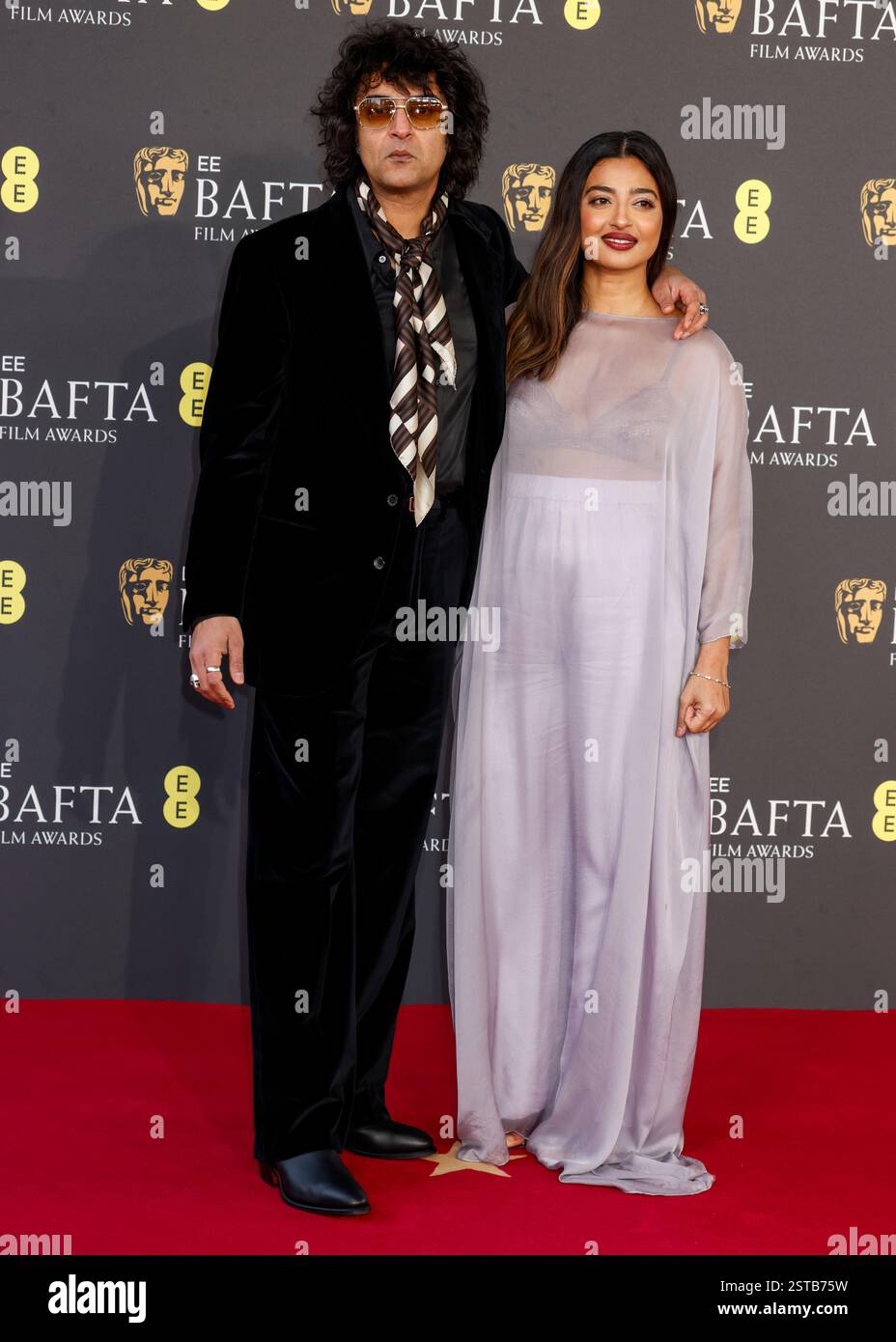 London, UK. 16th Feb, 2025. Karan Kandhari and Radhika Apte attend the ...