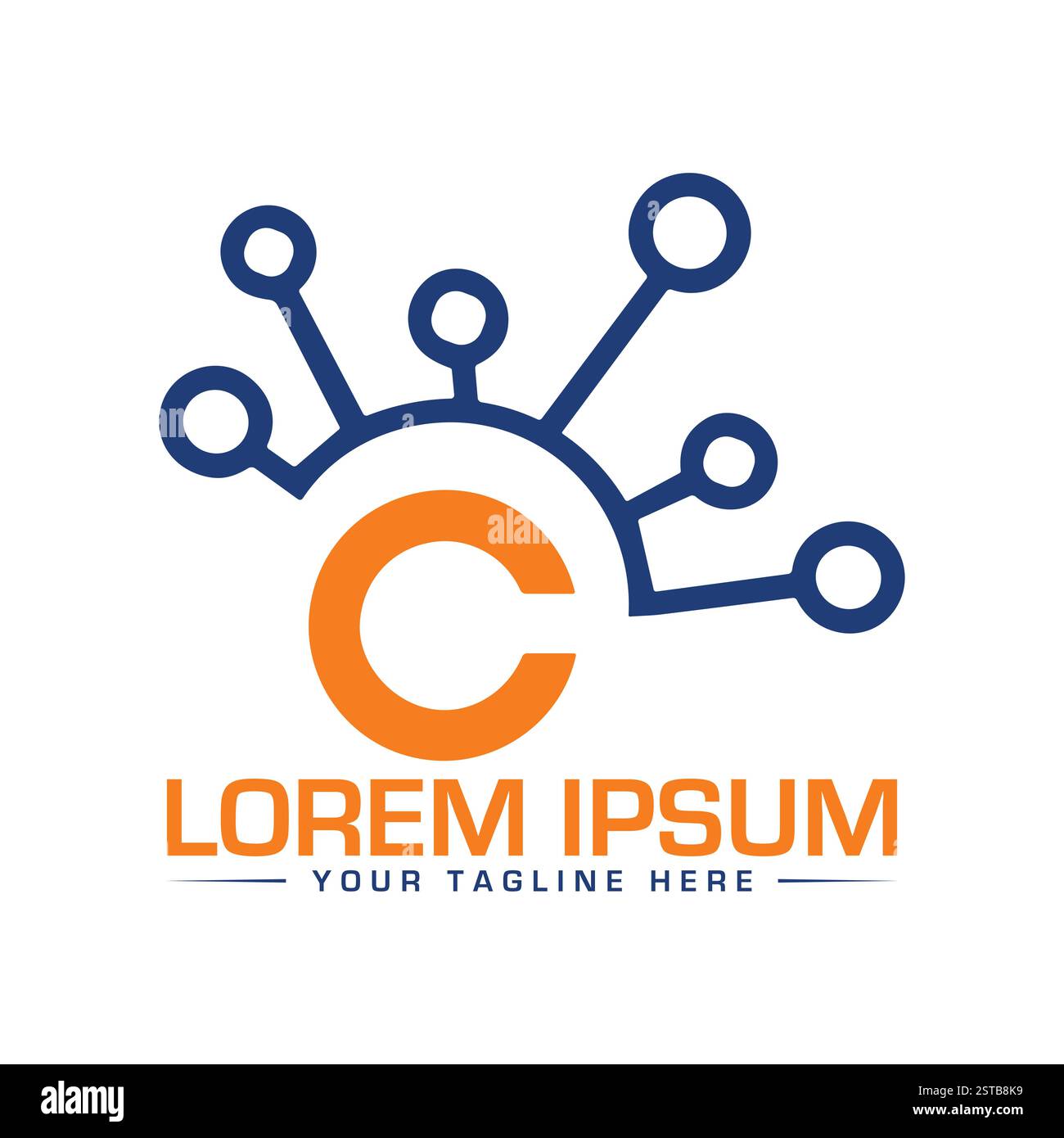 Tech Logo Design Stock Vector Image & Art - Alamy