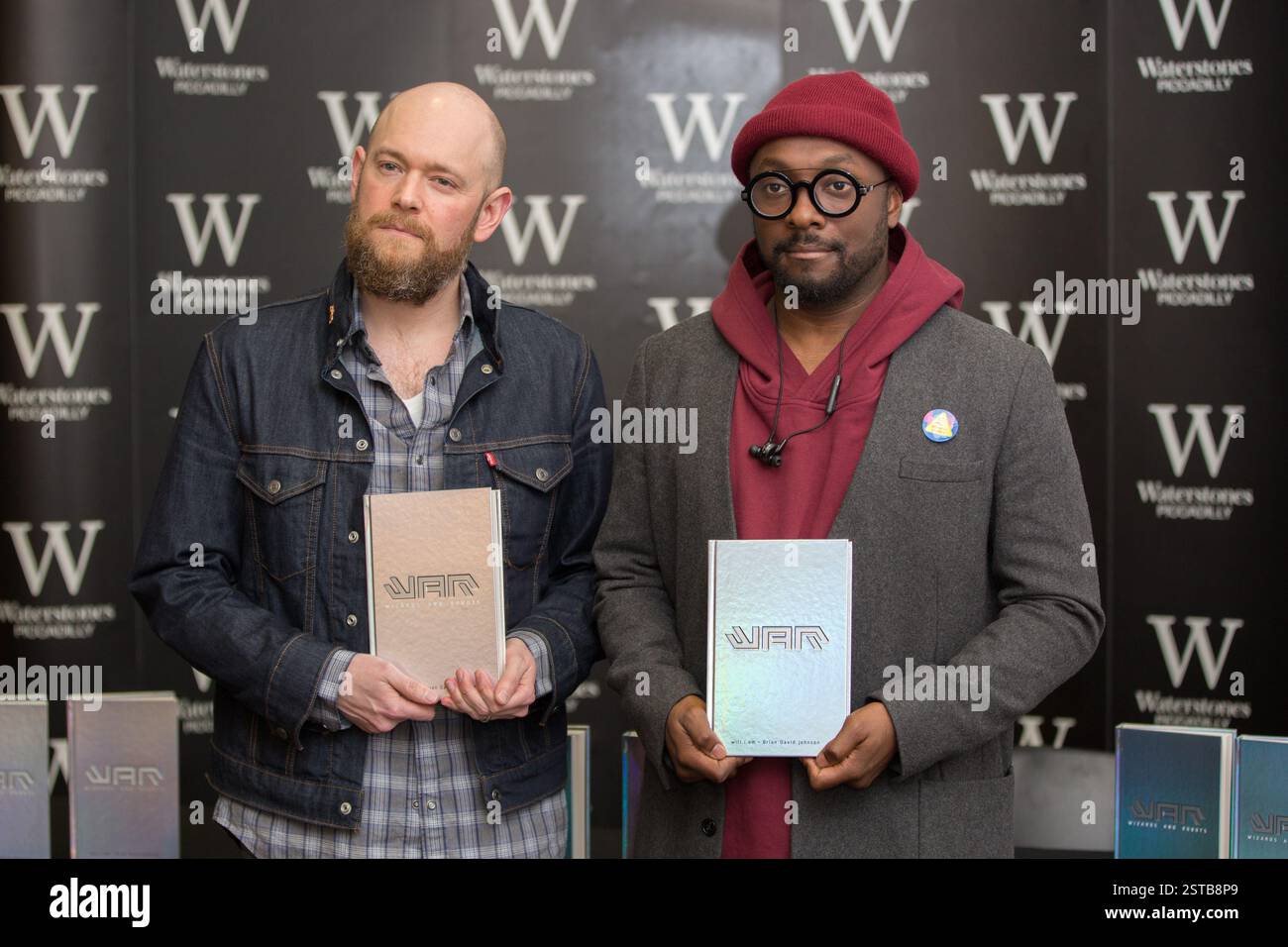 will.i.am and Brian David Johnson at Waterstones Piccadilly Stock Photo ...