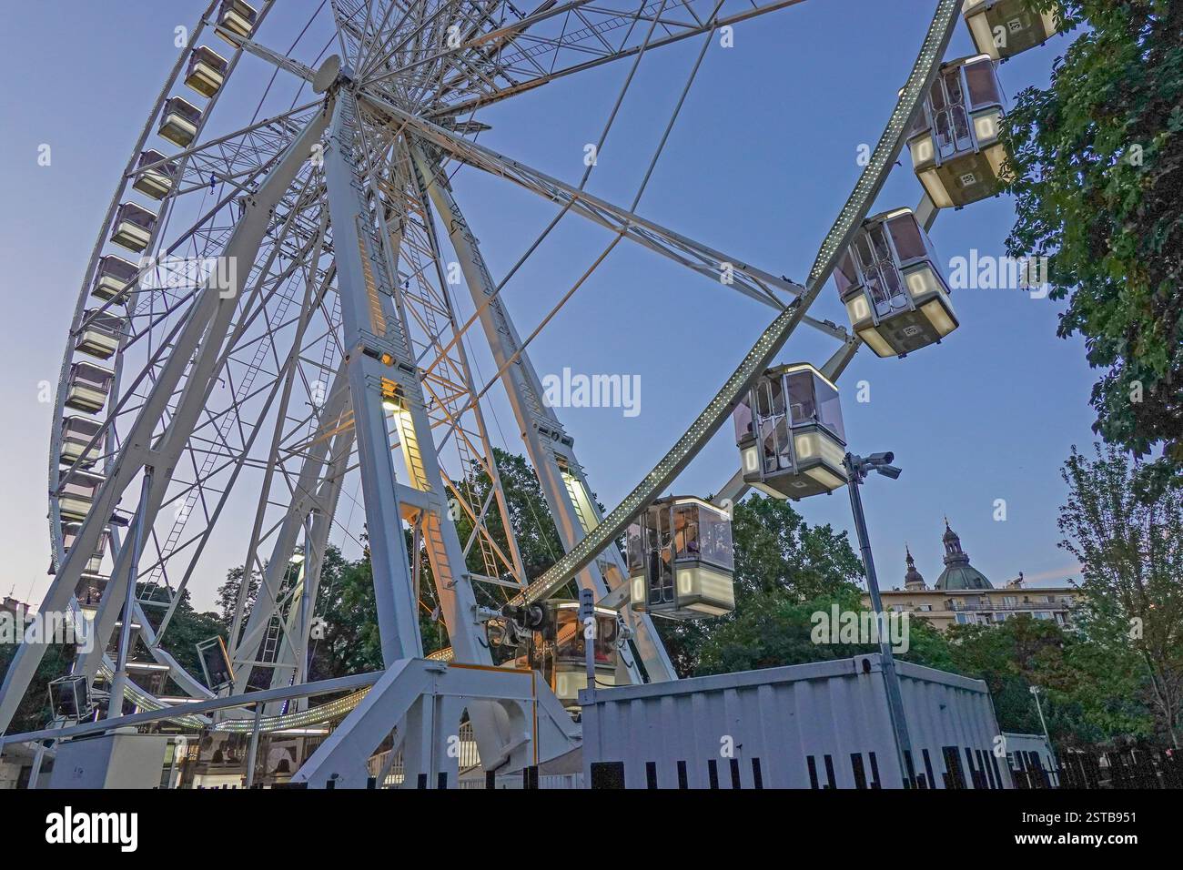 Hungary, Budapest, the Budapest Wheel is a 65-meter high ferris wheel ...