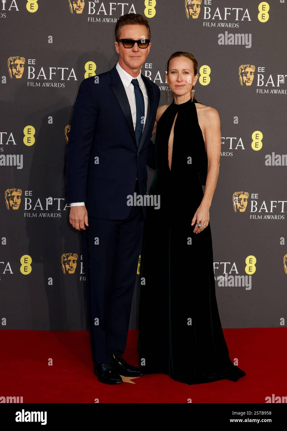 London, UK. 16th Feb, 2025. Edward Norton and Shauna Robertson attend ...