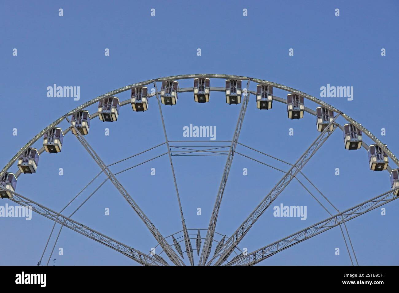 Hungary, Budapest, the Budapest Wheel is a 65-meter high ferris wheel ...