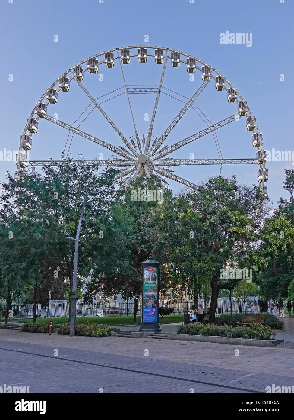 Hungary, Budapest, the Budapest Wheel is a 65-meter high ferris wheel ...