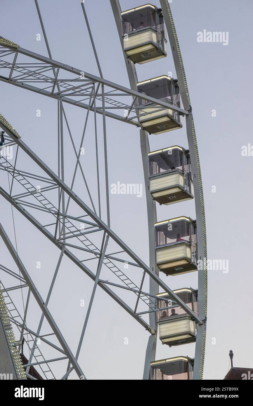 Hungary, Budapest, the Budapest Wheel is a 65-meter high ferris wheel ...