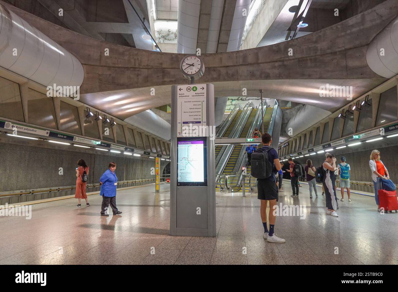 Hungary, Budapest, Kalvin ter metro station is one of the stunning ...
