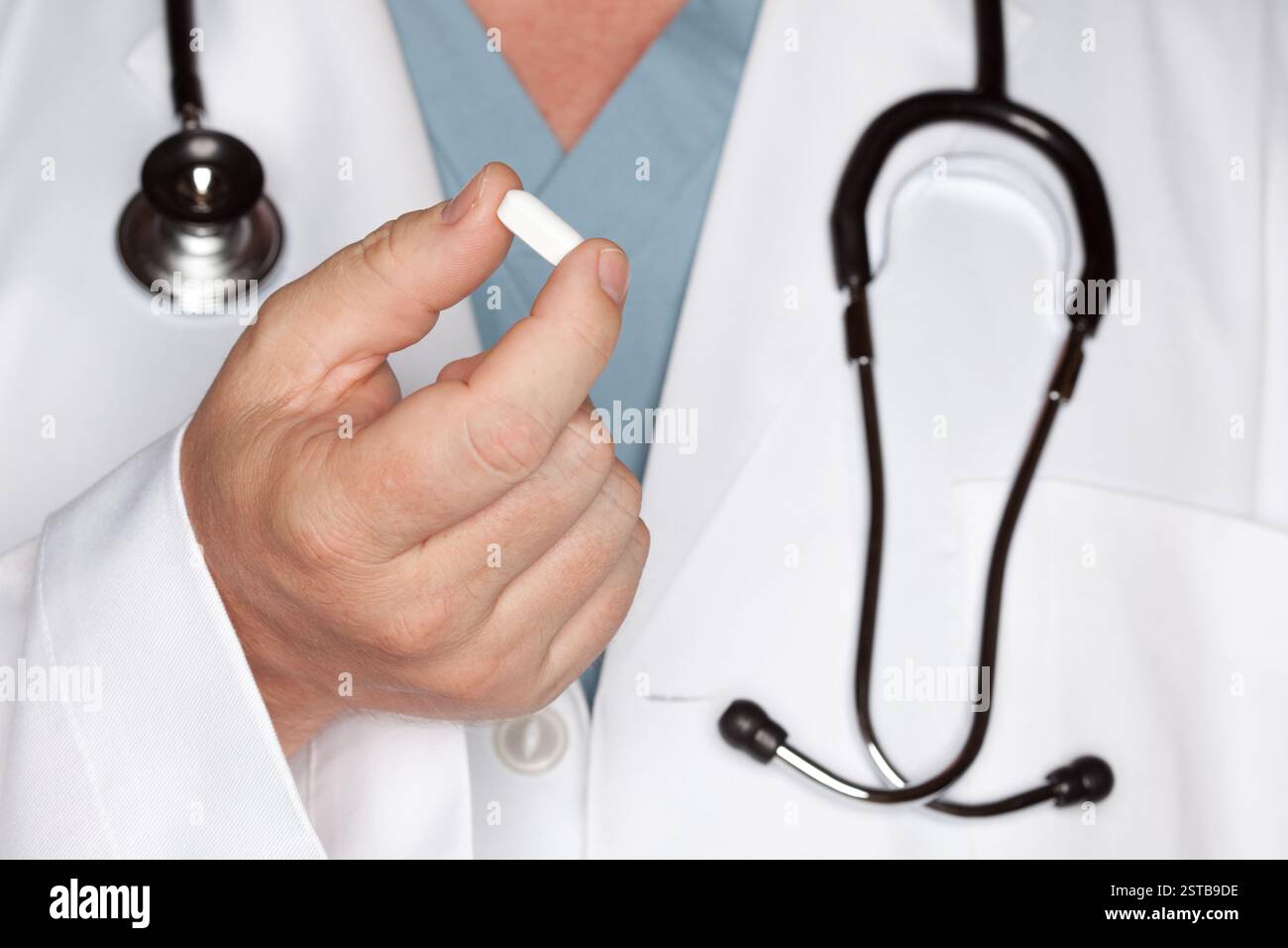 Male Doctor Abstract with Stethoscope and Pill - Narrow Depth of Field ...
