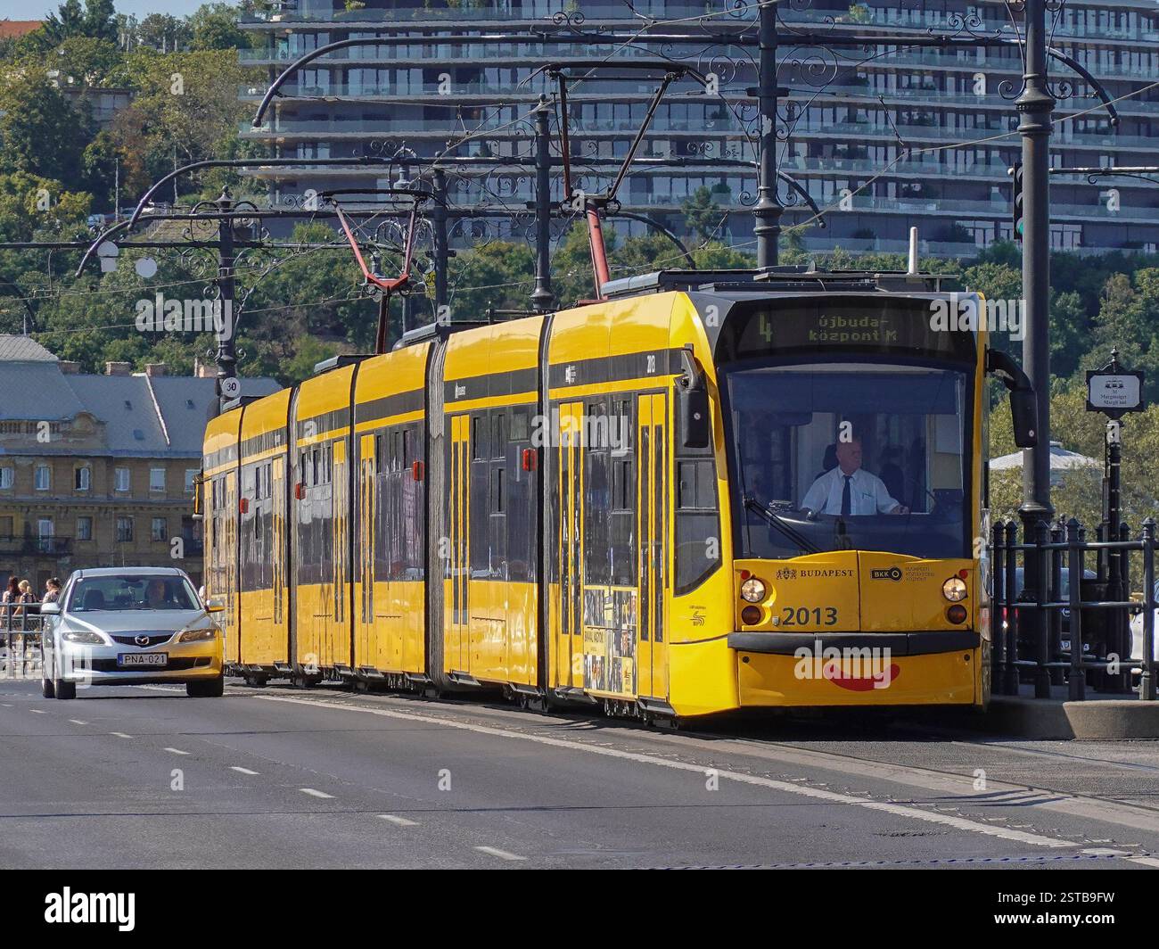 Hungary, Budapest, The tram network of Budapest is part of the mass ...