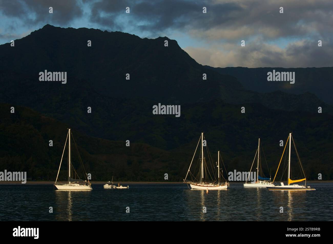 Sailboats in the Early Morning Light Stock Photo - Alamy