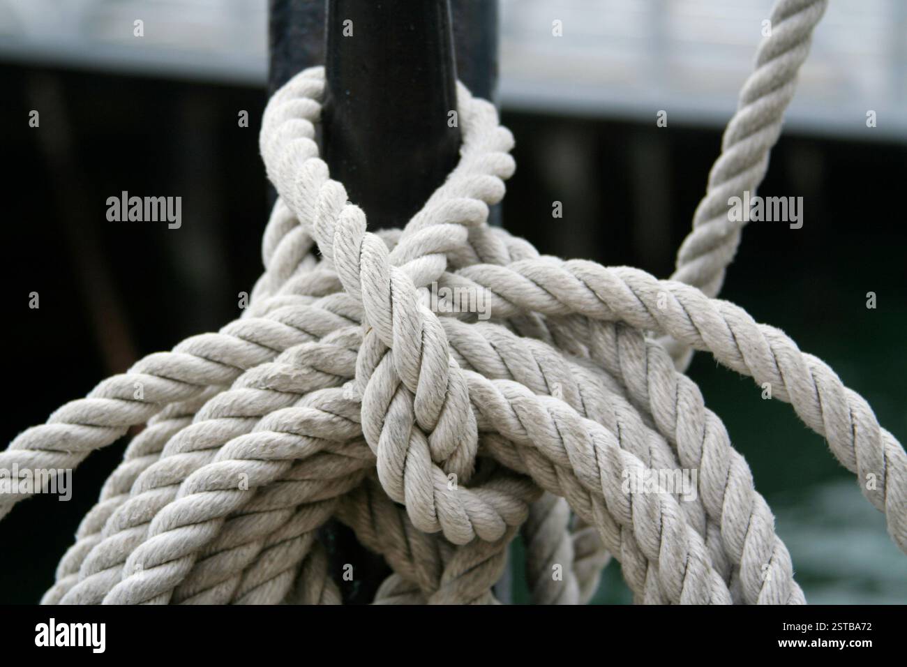 Abstract Boat Rope & Pulley Detail Stock Photo - Alamy