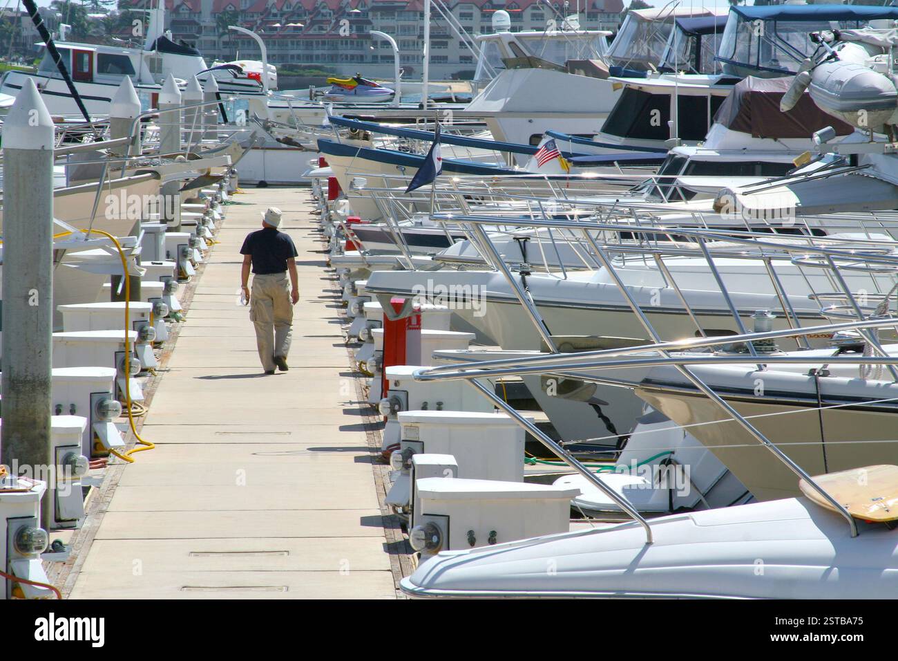 Walking Down the Dock Stock Photo - Alamy