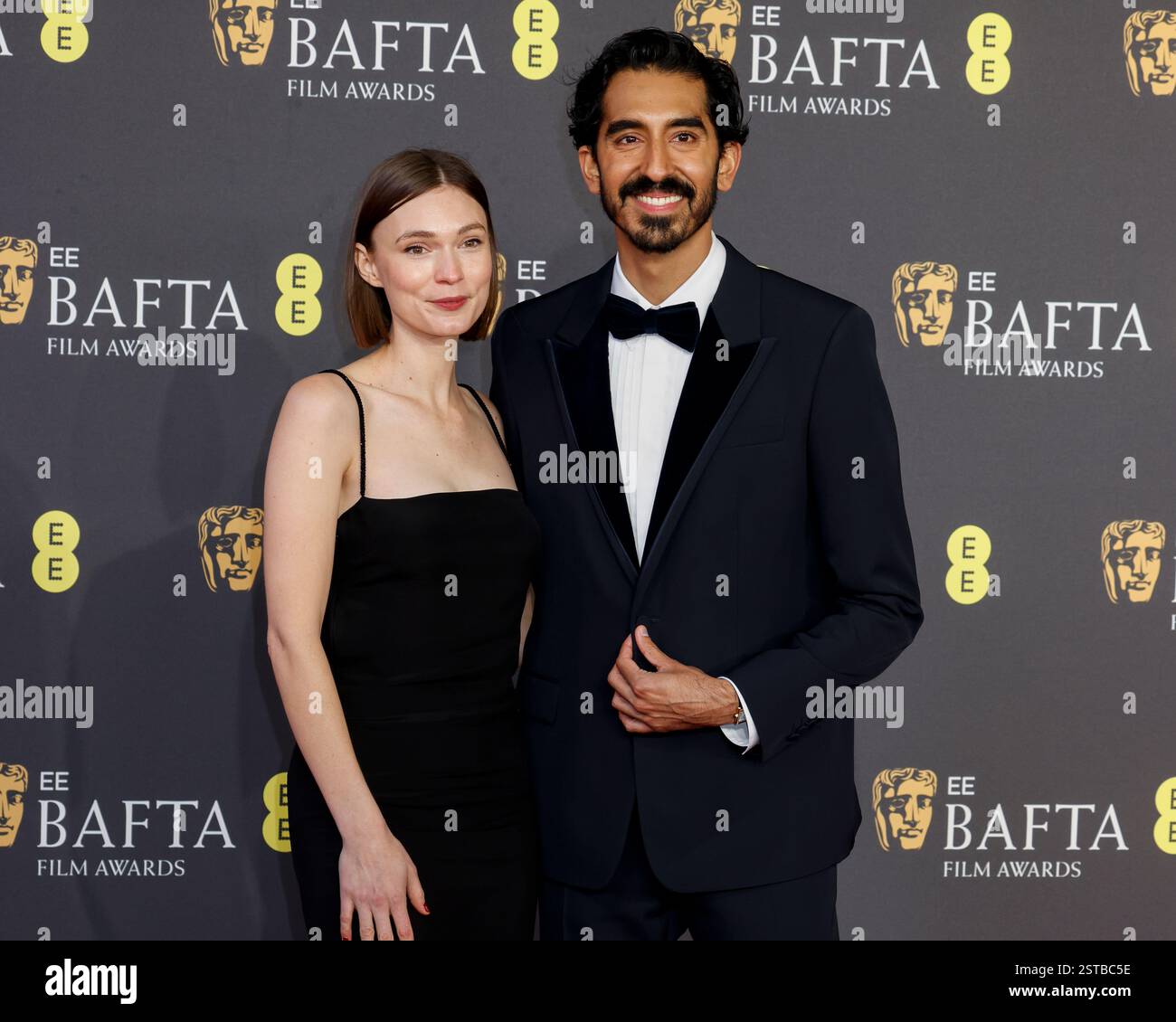 London, UK. 16th Feb, 2025. Tilda Cobham and Dev Patel attend the BAFTA ...