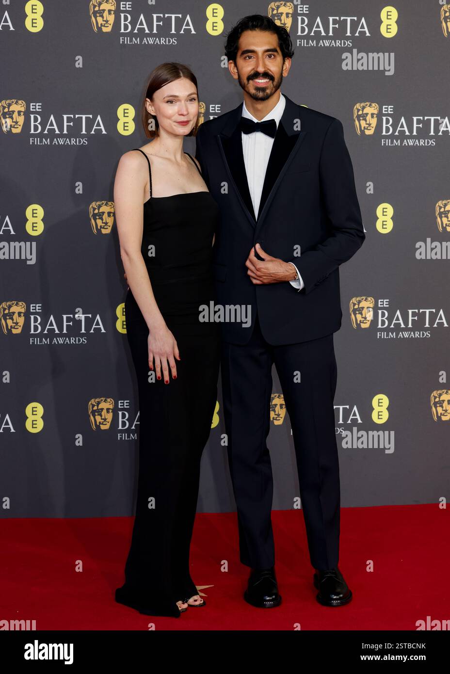 London, UK. 16th Feb, 2025. Tilda Cobham and Dev Patel attend the BAFTA ...