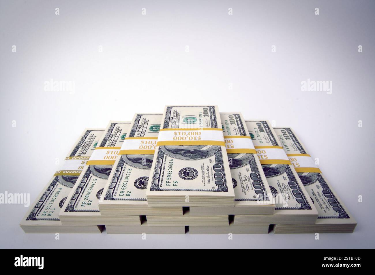 Stacks of One Hundred Dollar Bills Stock Photo - Alamy