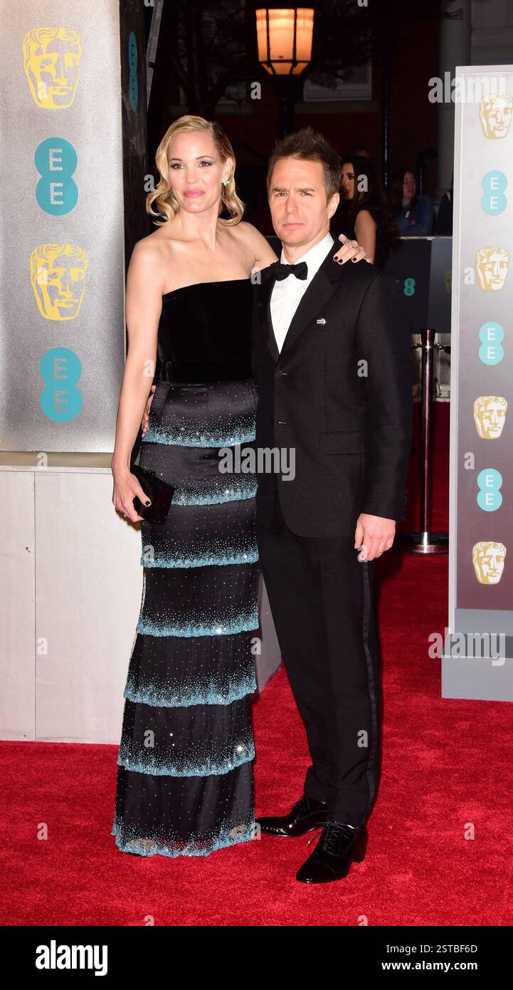 Leslie Bibb & Sam Rockwell Willem attending The EE British Academy Film ...