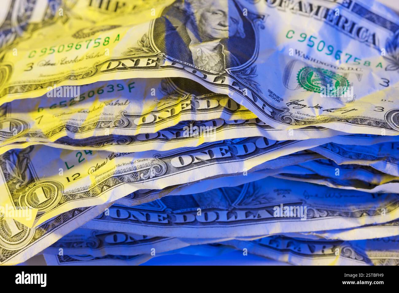 Pile of Crumpled Dollar Bills Stock Photo - Alamy