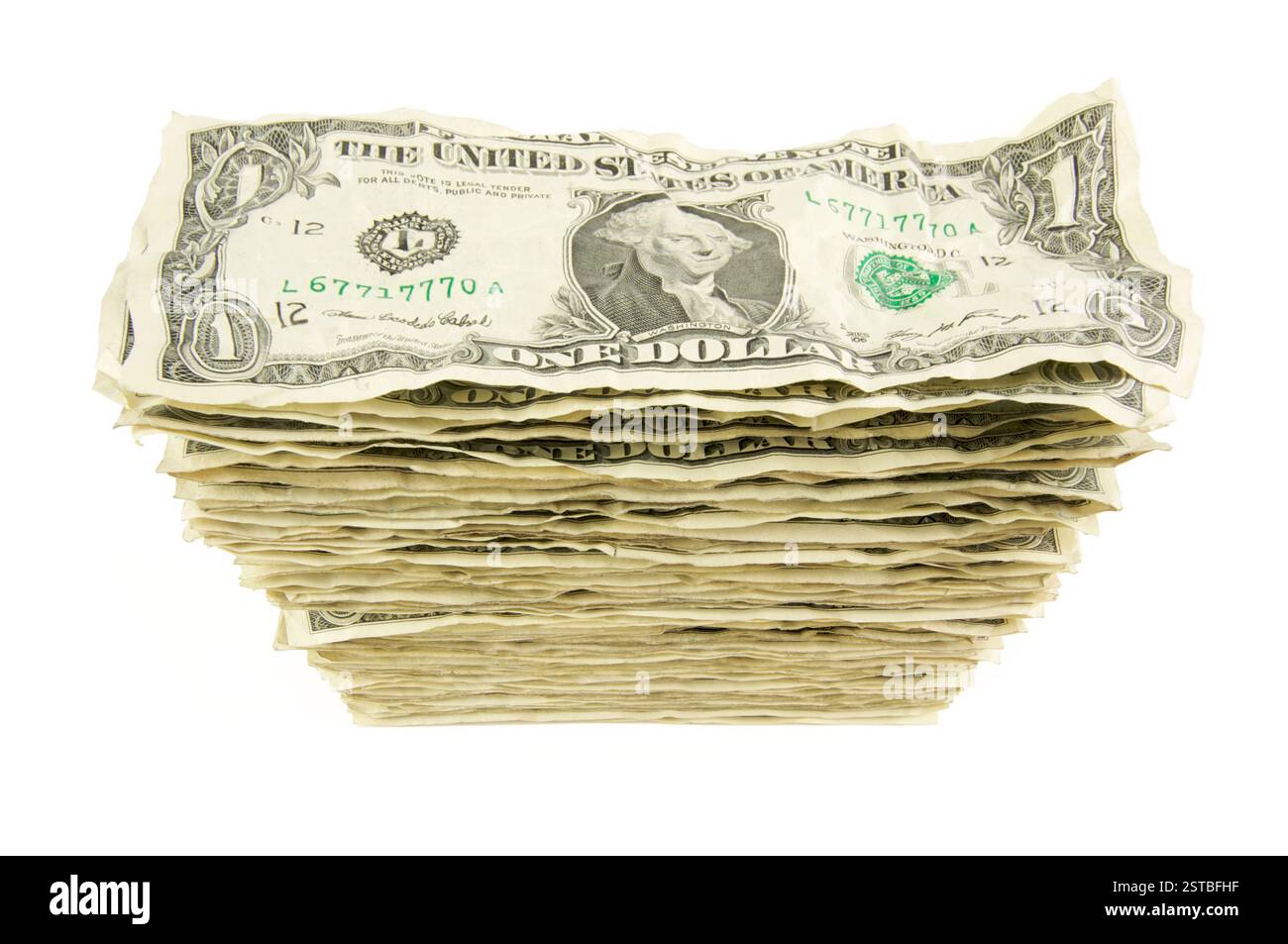 Pile of Crumpled Dollar Bills Stock Photo - Alamy
