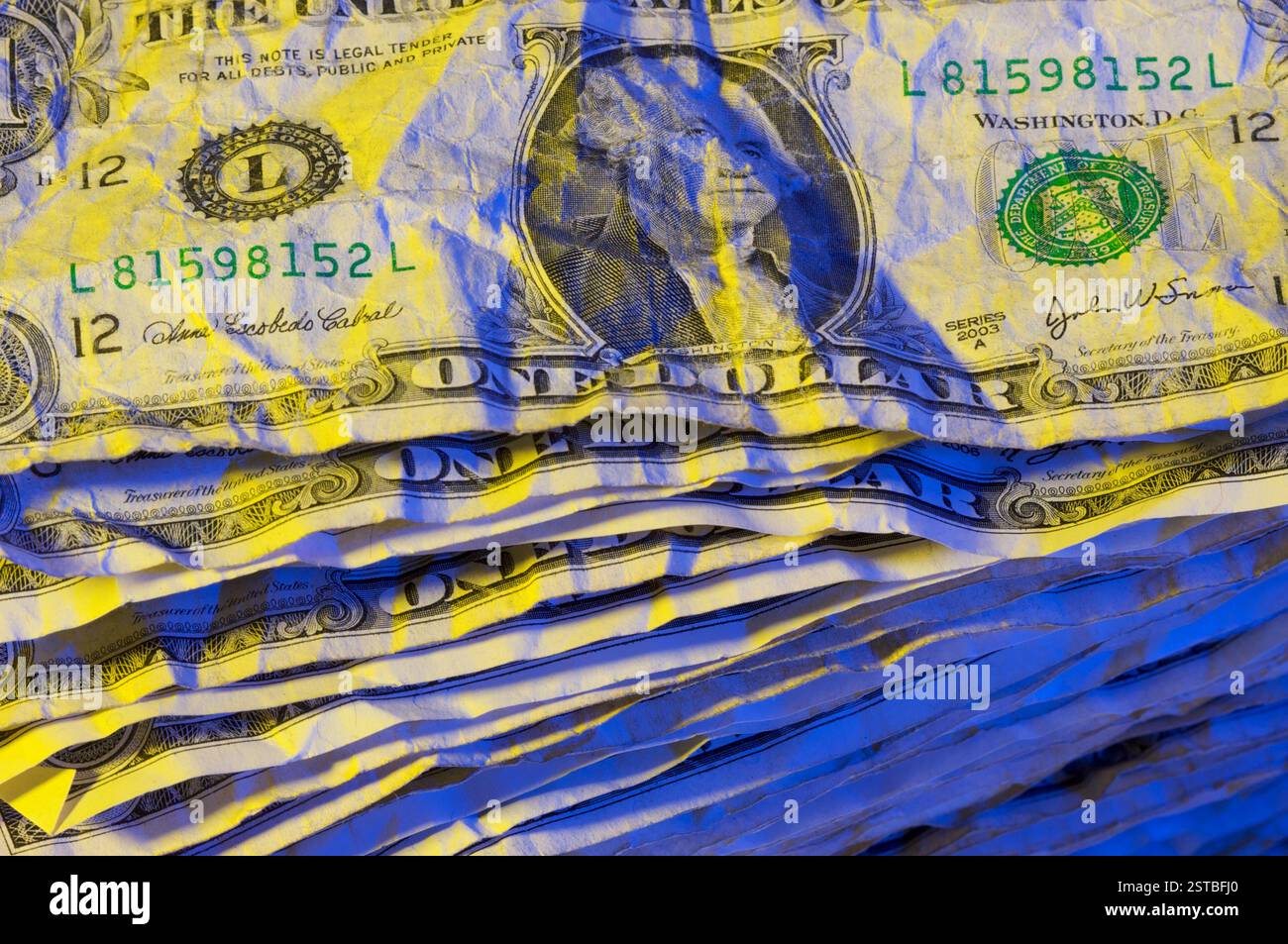 Pile of Crumpled Dollar Bills Stock Photo - Alamy