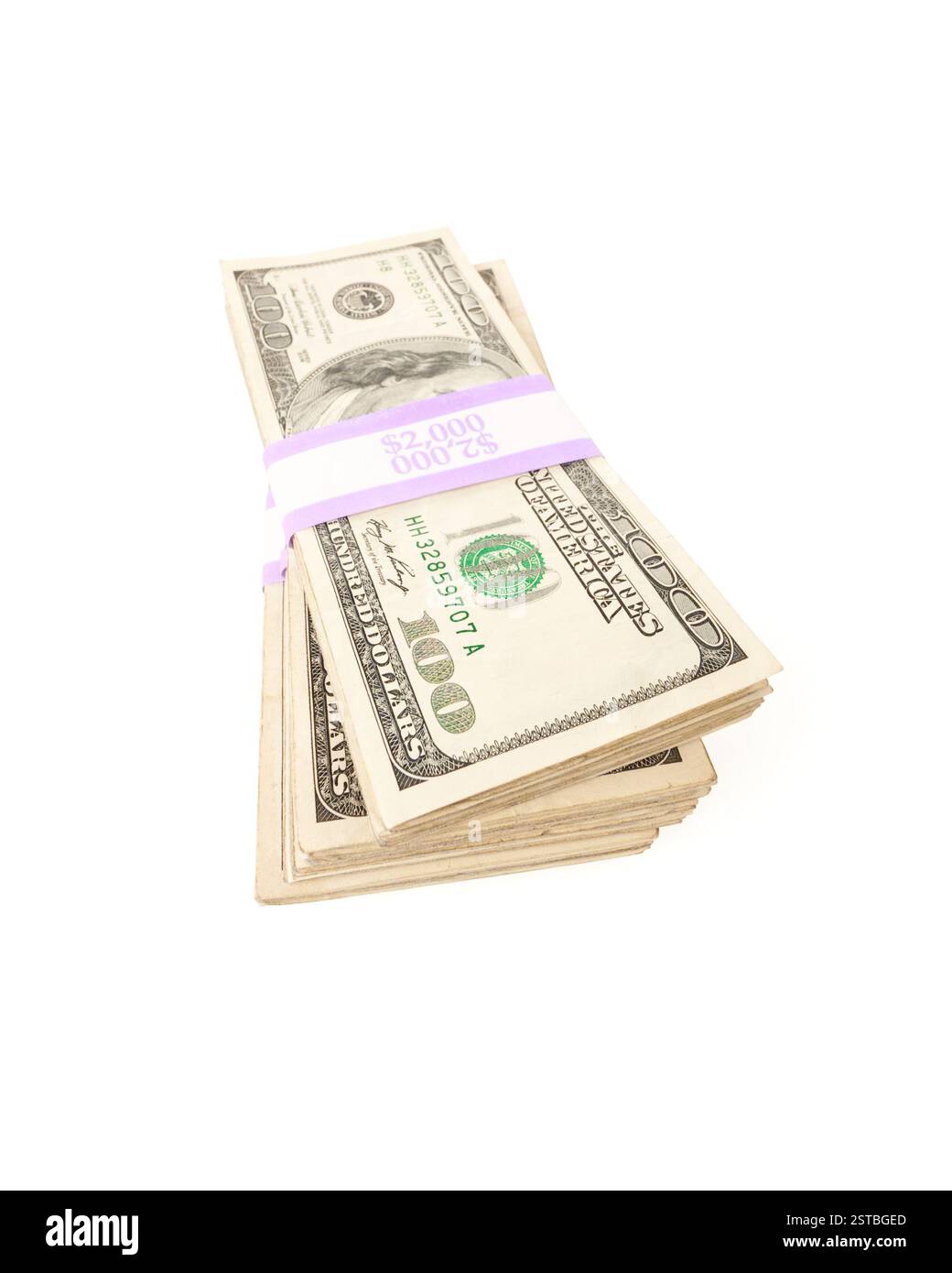 Stacks of Two Thousand Dollar Piles of One Hundred Dollar Bills ...