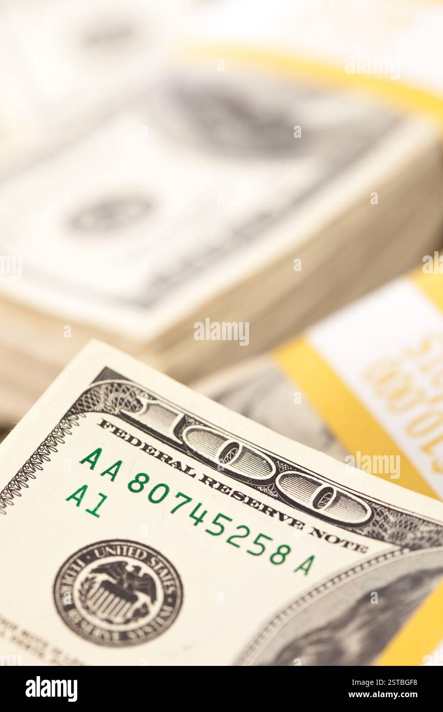 Stacks of Ten Thousand Dollar Piles of One Hundred Dollar Bills Stock ...