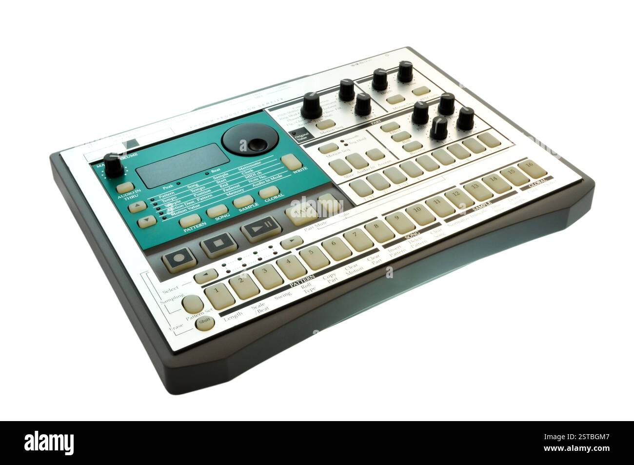 a rythm production sampler on a white background Stock Photo - Alamy