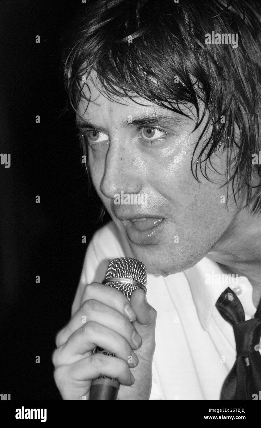 Johnny Cooke singer with the British punk band DOGS at the Barfly Club ...