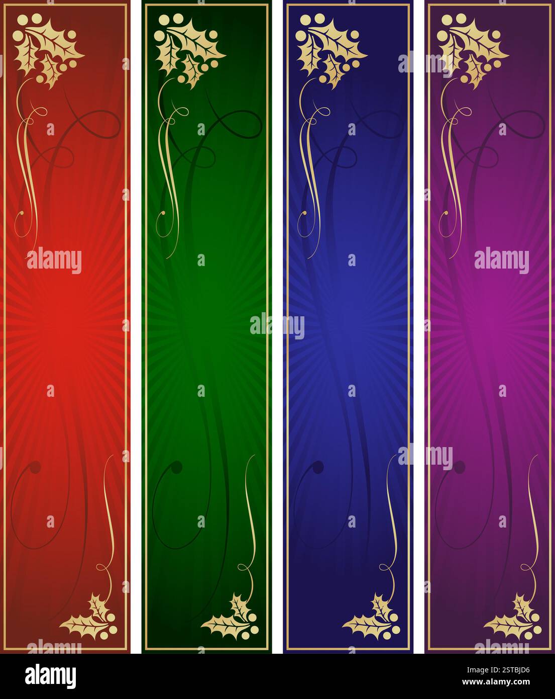 Skyscraper Christmas Banner Ad Template Set Stock Photo - Alamy