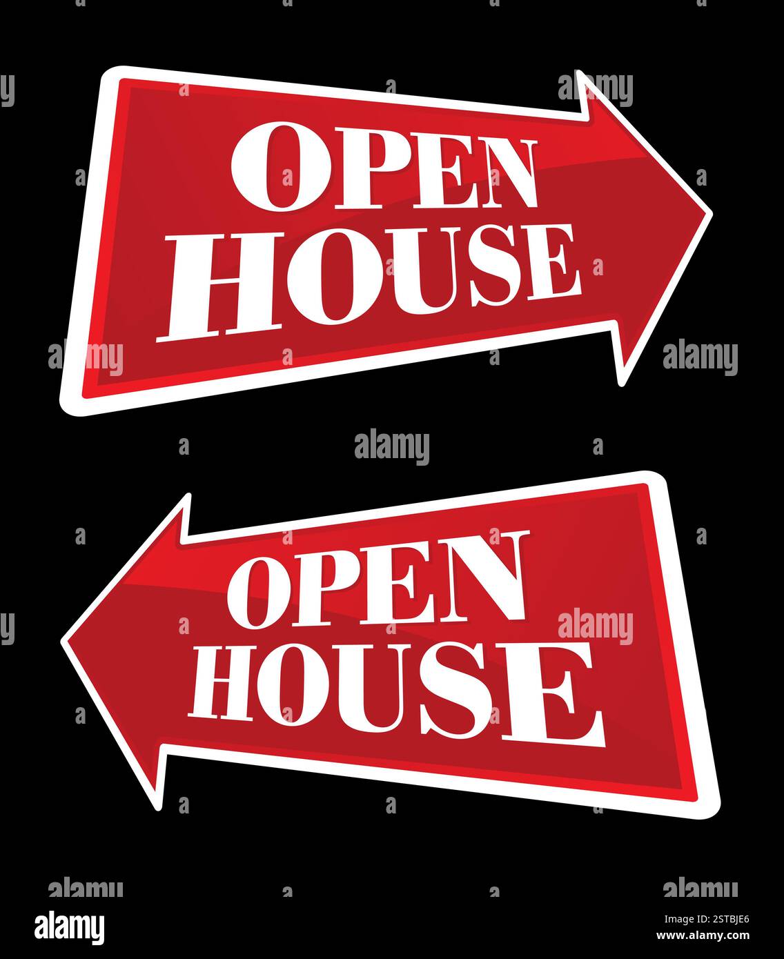 Open House Arrows Stock Photo - Alamy