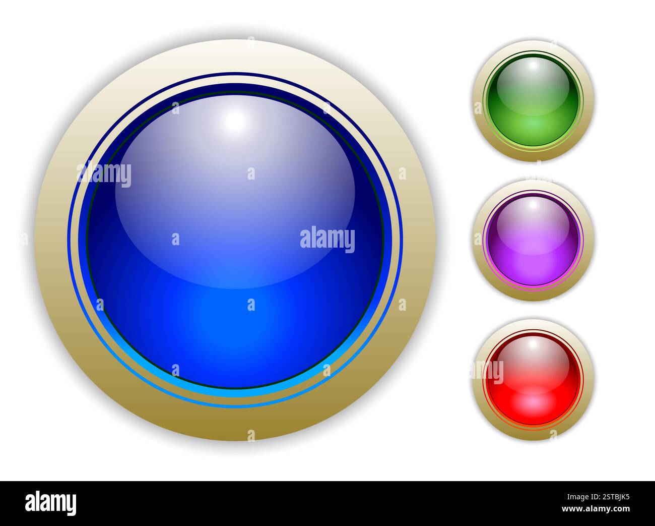 Gold button vector hi-res stock photography and images - Alamy