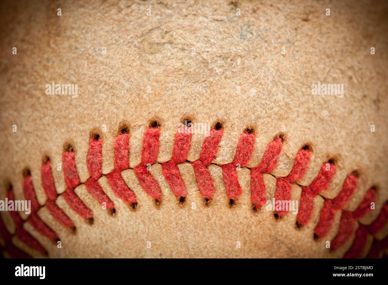 Macro Detail of Worn Baseball Stock Photo - Alamy
