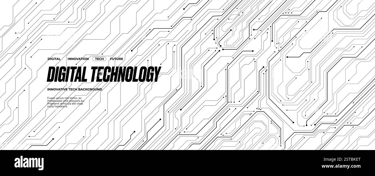 Digital circuit board technology background. Abstract circuit Stock ...
