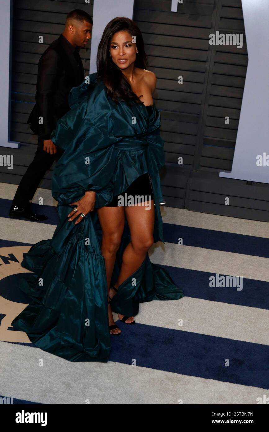 Ciara attends the Vanity Fair Oscar Party at Wallis Annenberg Center ...