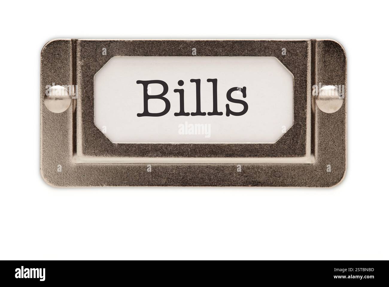Bills File Drawer Label Stock Photo - Alamy