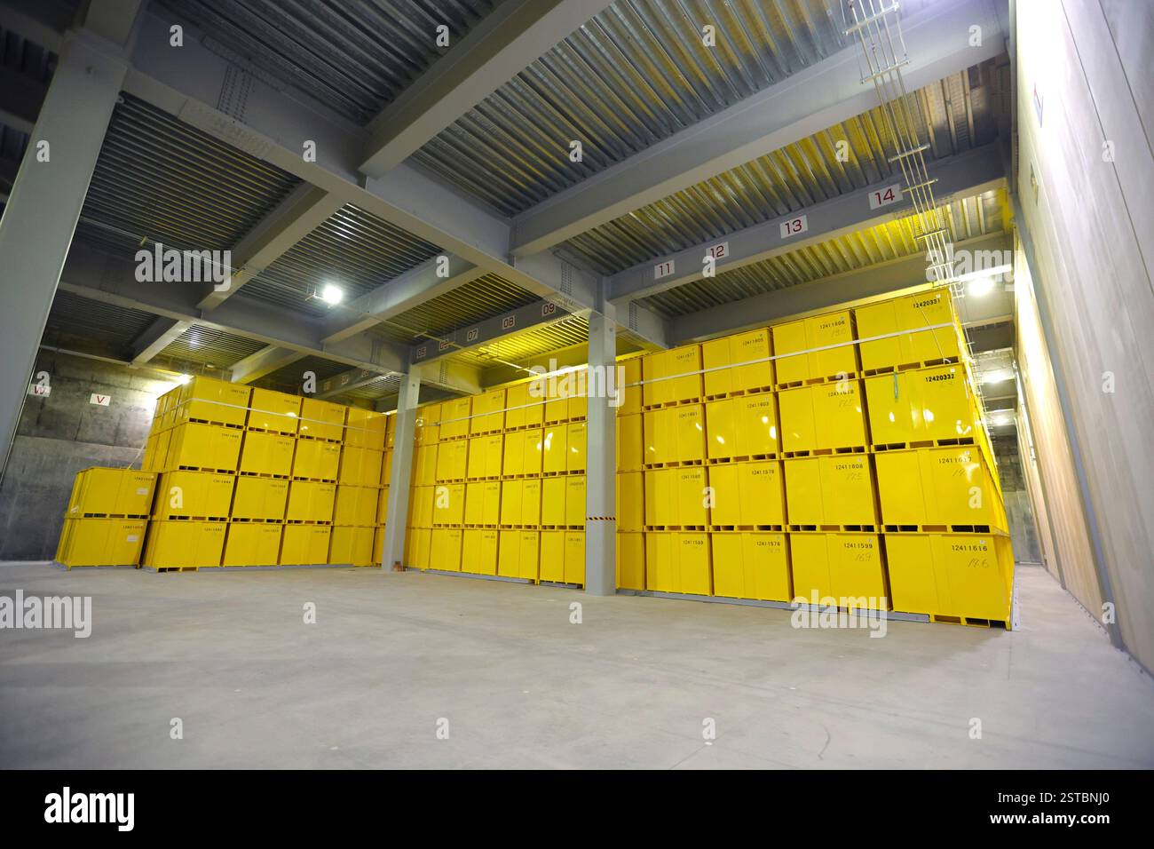 A waste storage facility where incineration ash from decontamination ...
