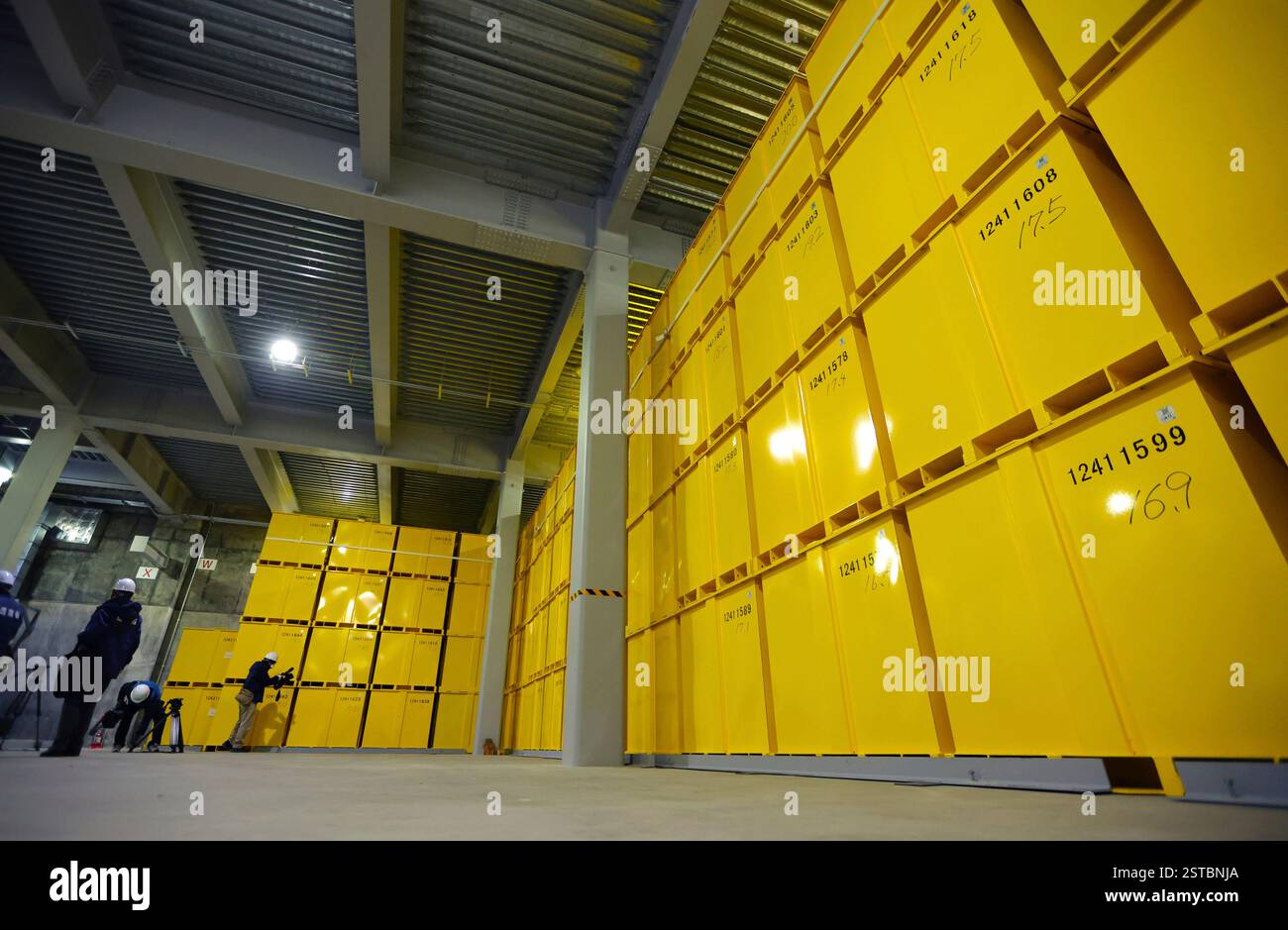 A waste storage facility where incineration ash from decontamination ...