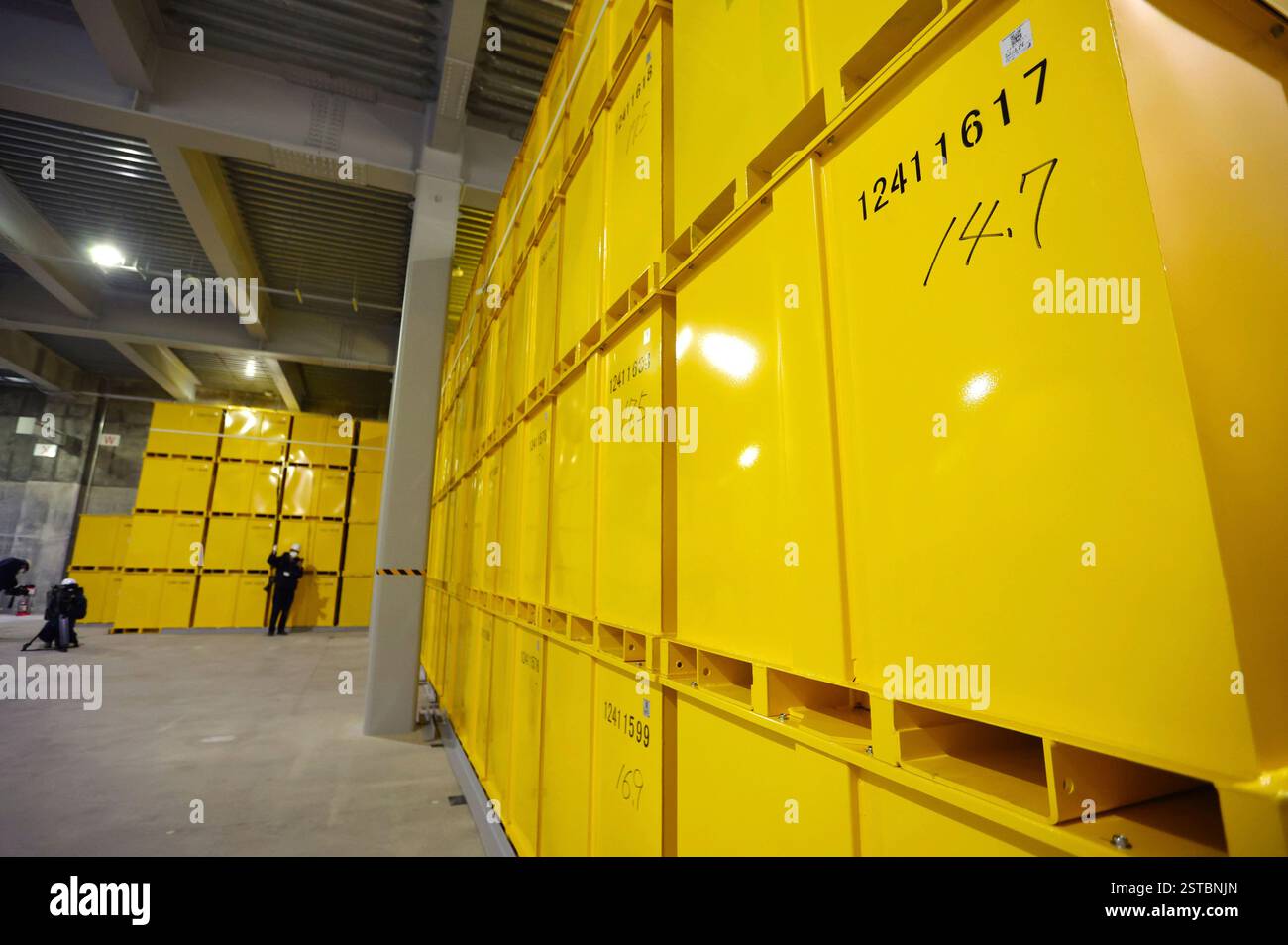 A waste storage facility where incineration ash from decontamination ...