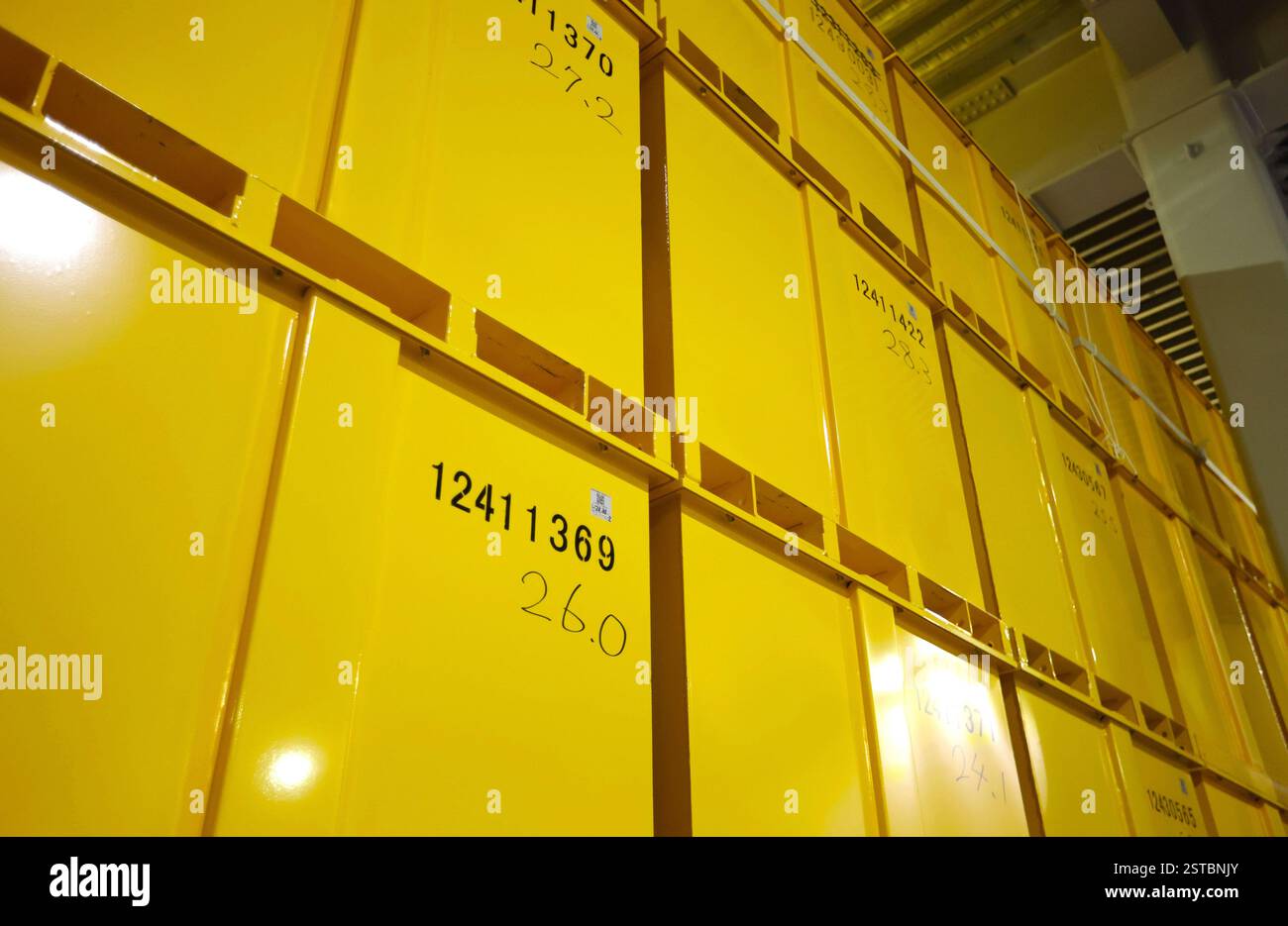 A waste storage facility where incineration ash from decontamination ...