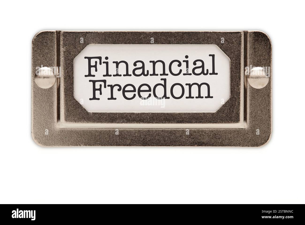 Financial Freedom File Drawer Label Stock Photo - Alamy