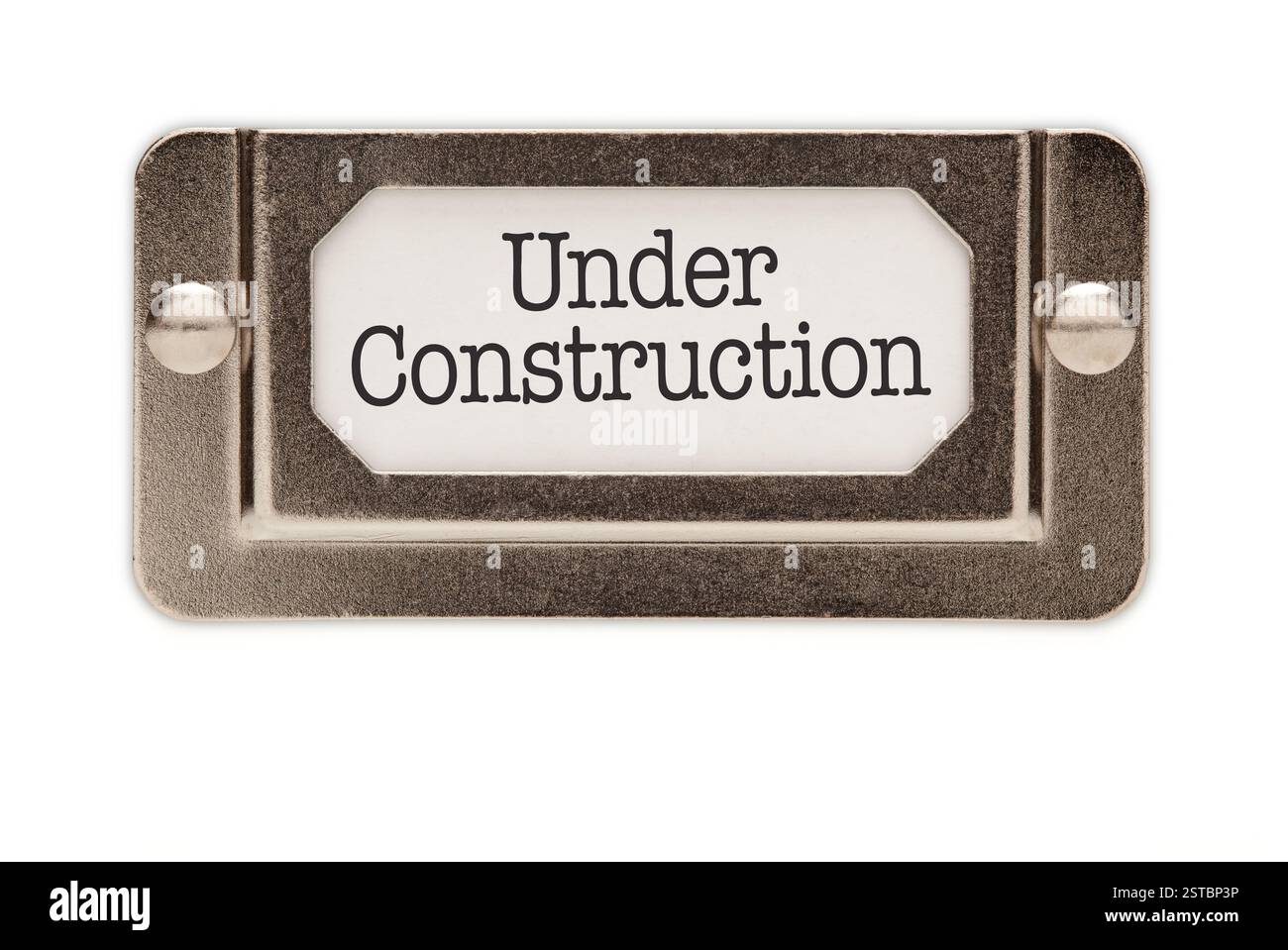 Under Construction File Drawer Label Stock Photo - Alamy