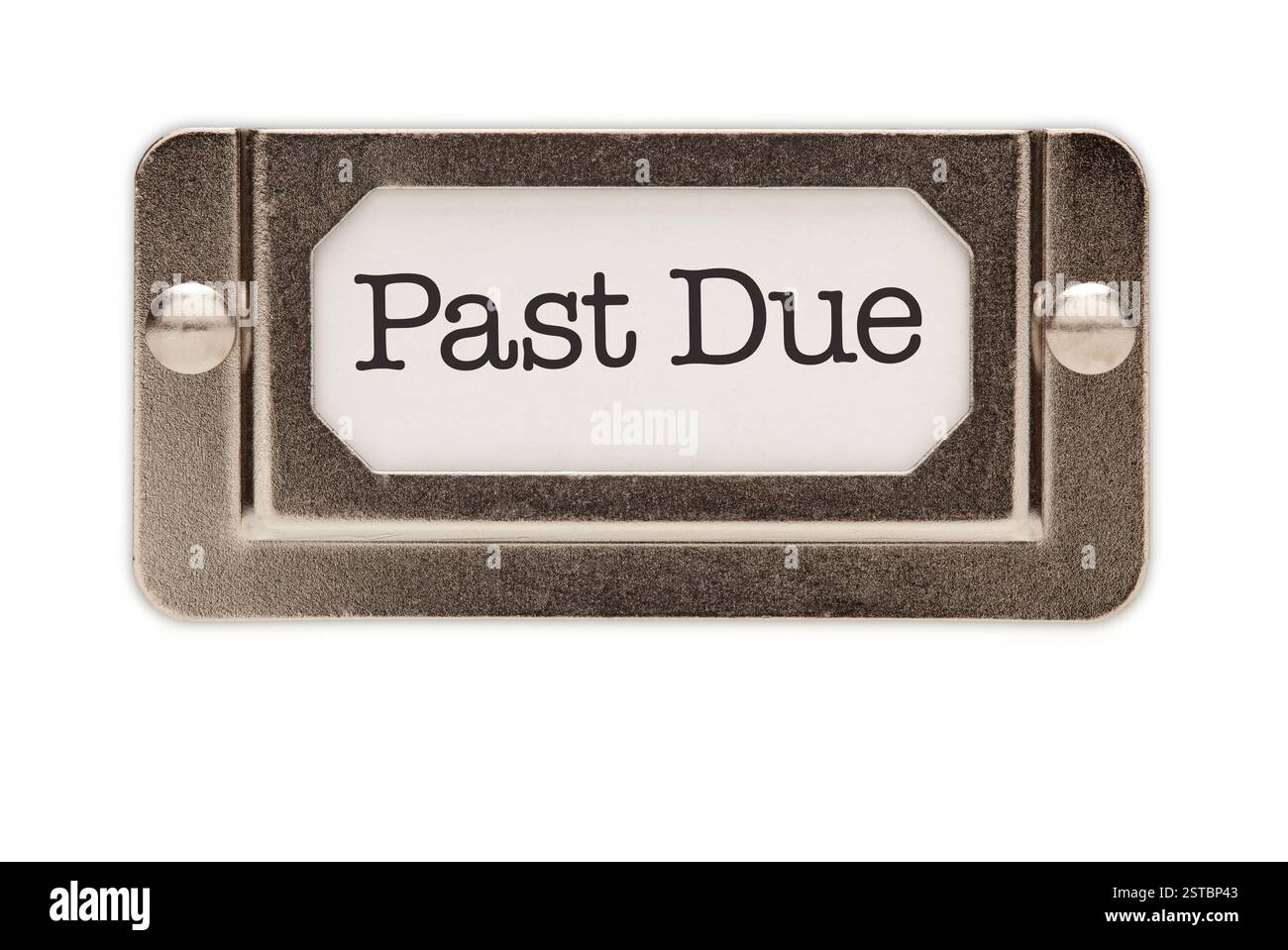 Past Due File Drawer Label Stock Photo - Alamy