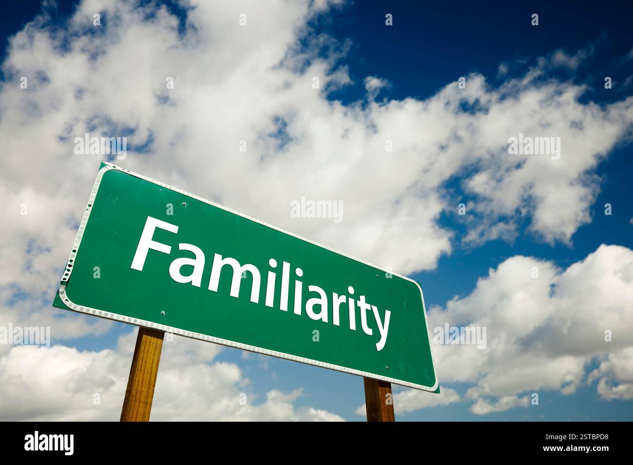 Familiarity Road Sign Stock Photo - Alamy