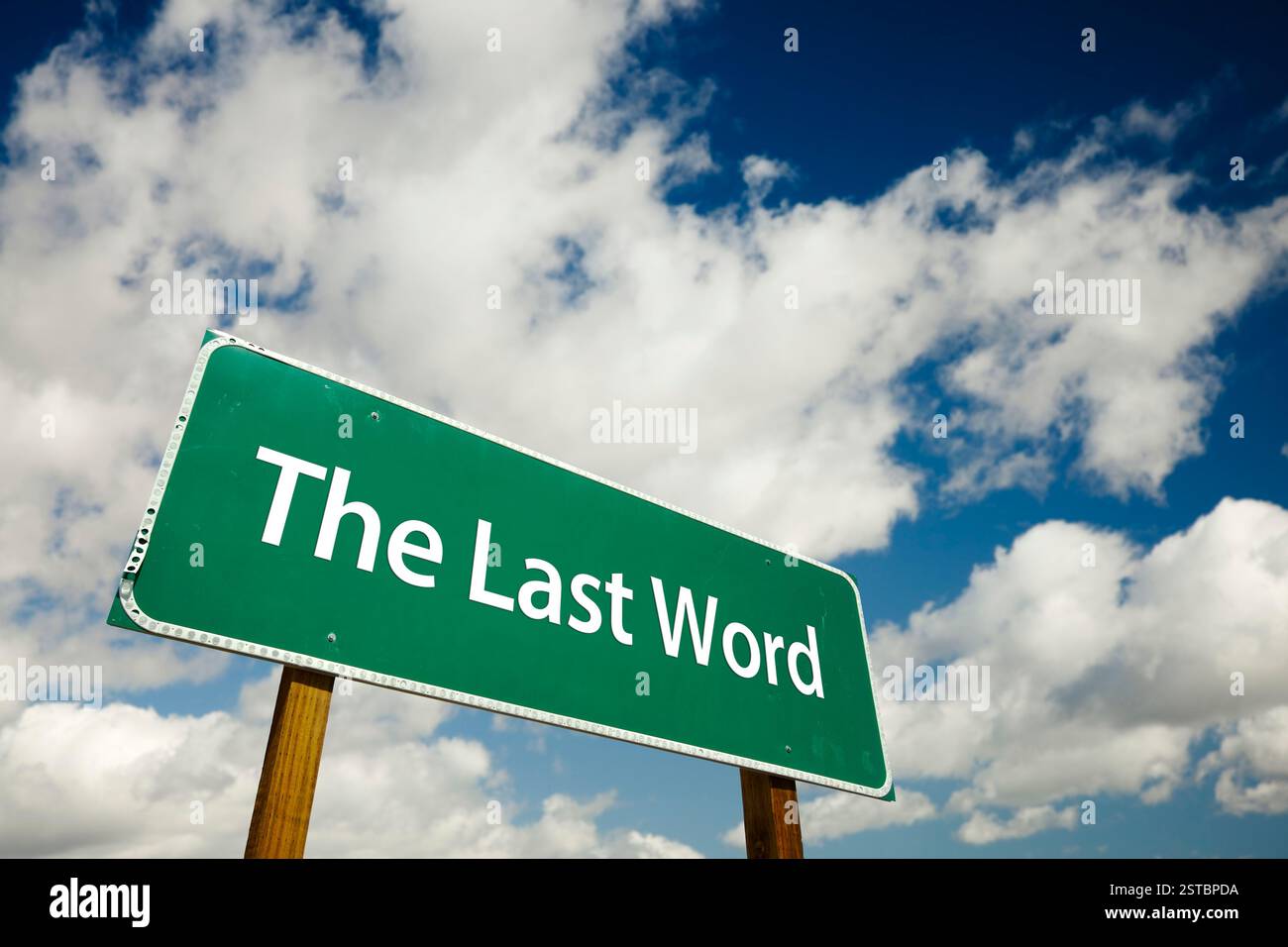The Last Word Road Sign Stock Photo - Alamy
